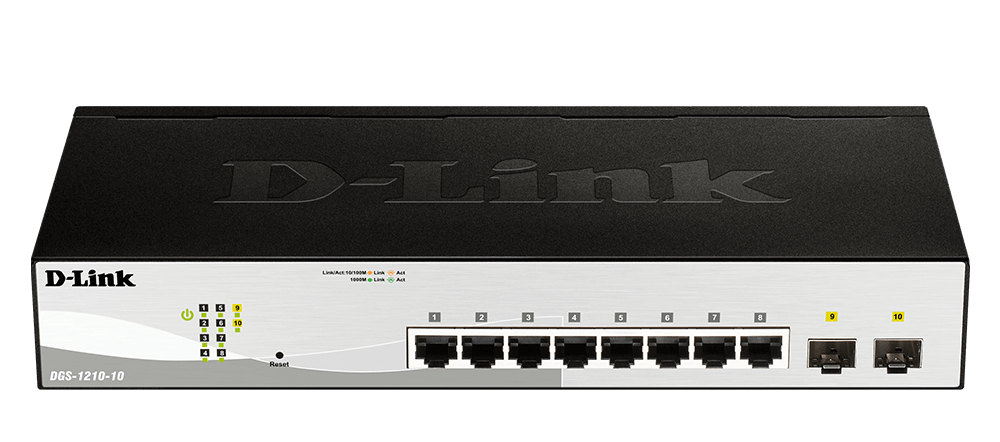 DGS-1210-10P 10-Port Gigabit Smart Managed PoE Switch | D-Link