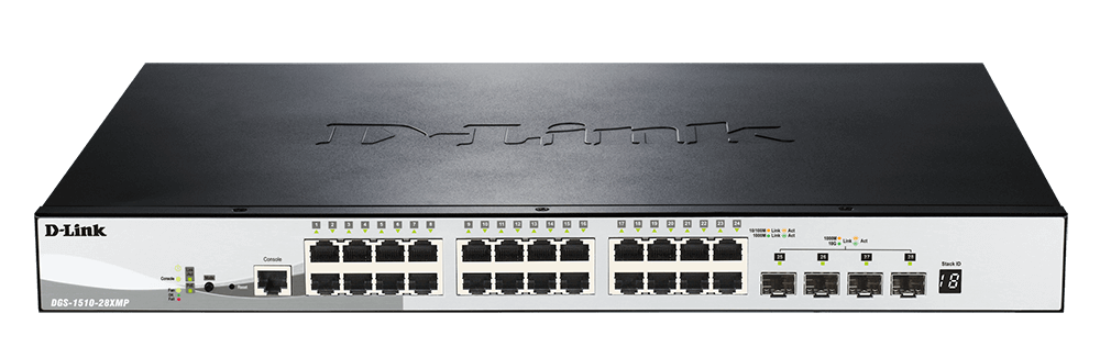 DGS-1510-28XMP Layer 2+ Gigabit 可堆疊智慧型網管交換器