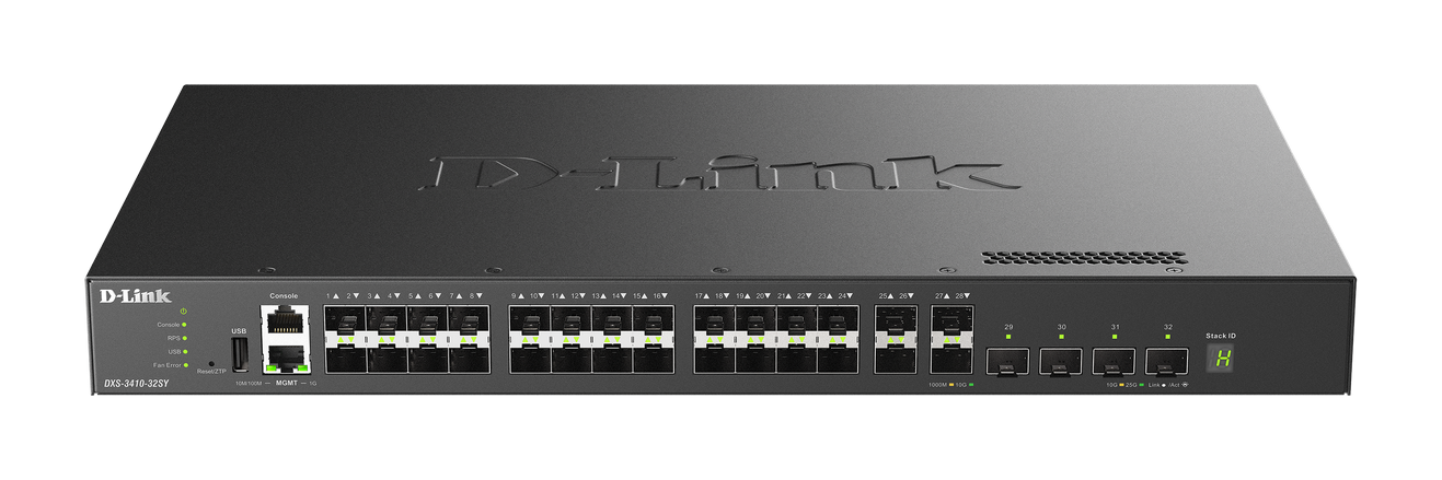 DXS-3410-32SY Layer 3 Stackable 10 Gigabit Managed Switches | D-Link ...