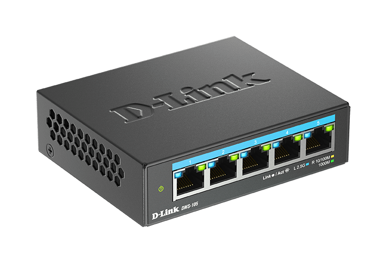 DMS-105 5-Port 2.5G Multi-Gigabit Desktop Switch | D-Link Deutschland