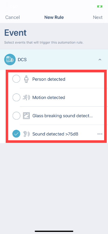 How do I set up sound detection using the mydlink app? (For LH series) | D-Link España