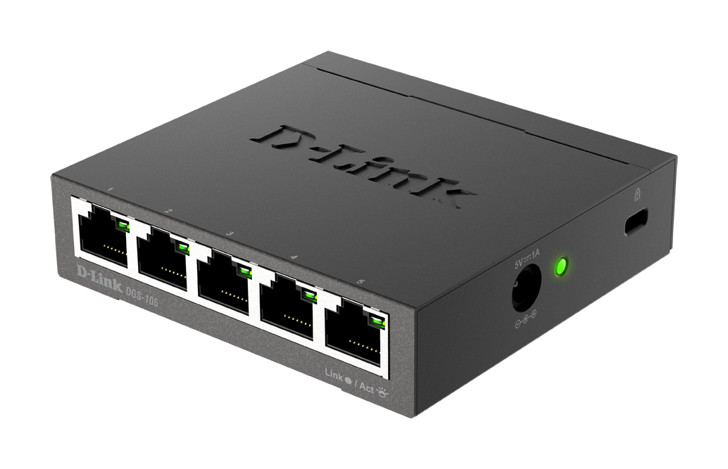 DGS-105 Switch Plug&Play 5 puertos Gigabit | D-Link España