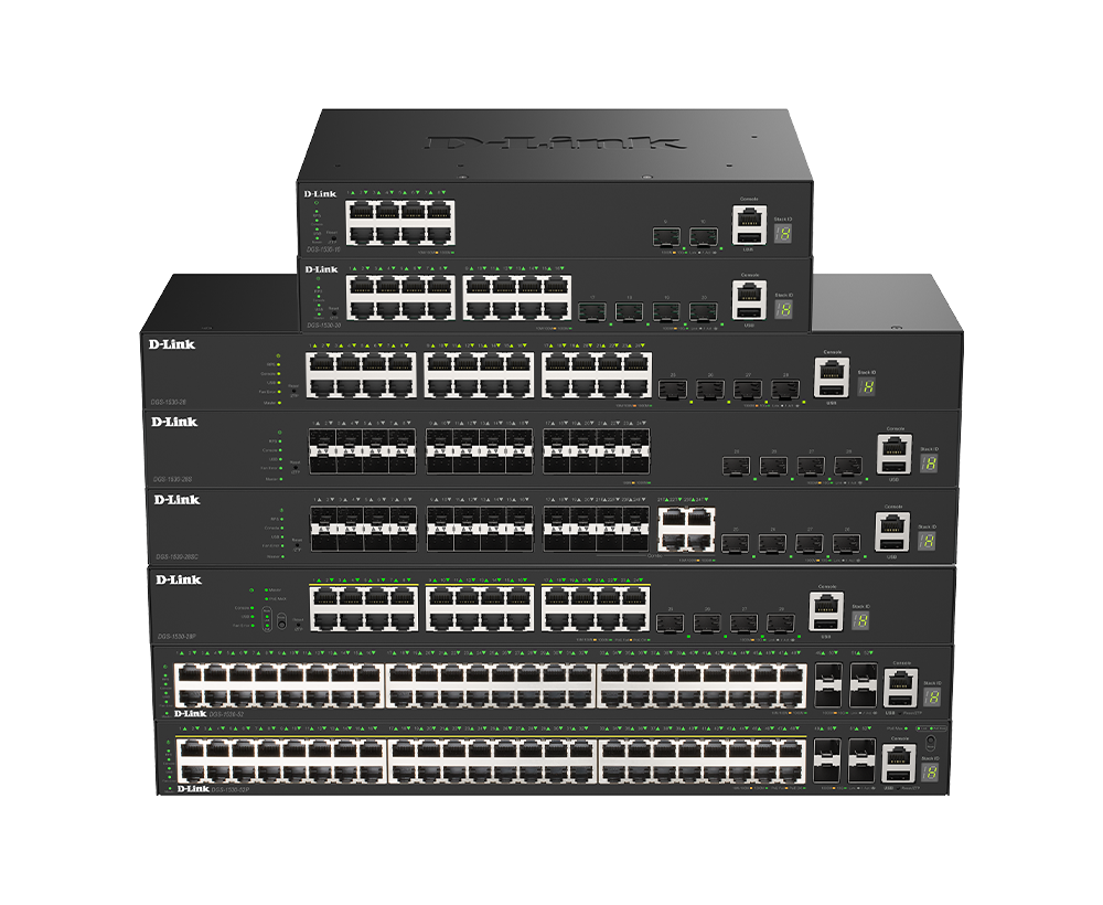 Gama DGS-1530 Switches Gigabit Smart Managed L3 Apilables | D-Link España