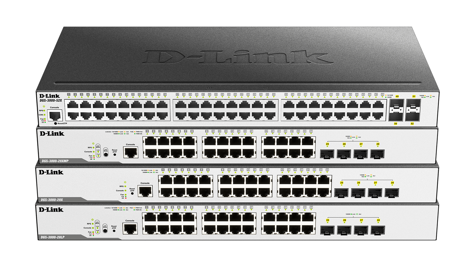 Série DGS-3000 Switches Administrables xStack - Gigabit, L2, Empilable ...