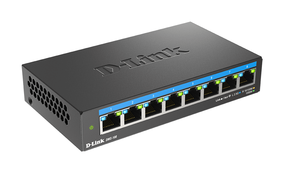 DMS-108 8-Port 2.5G Multi-Gigabit Desktop Switch | D-Link