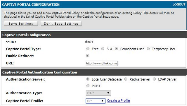 Comment configurer un portail captif avec un compte personnel sur mon DWC-1000 ? | D-Link France