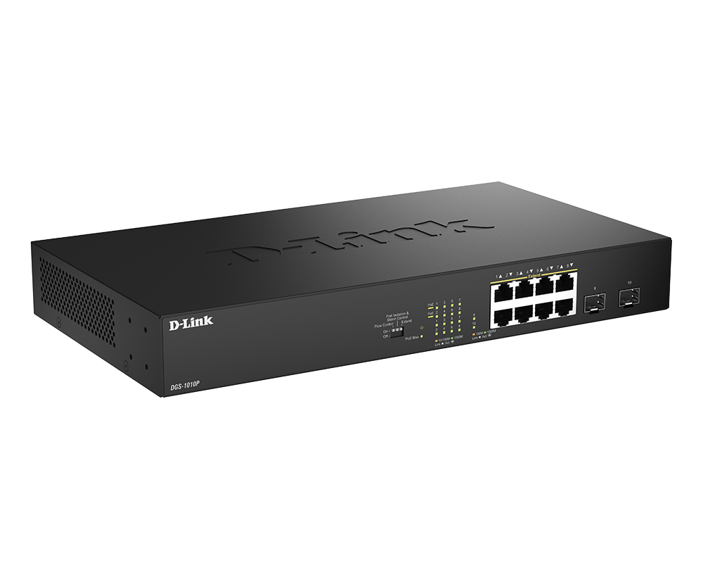 DGS-1010P 10-Port Gigabit Unmanaged PoE Switch | D-Link Romania