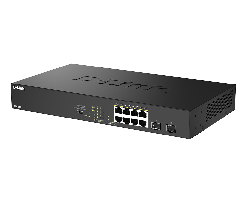 DGS-1010P 10-Port Gigabit Unmanaged PoE Switch | D-Link Romania