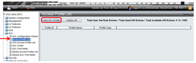 How to Create ACL Rules - DGS-3620-Series