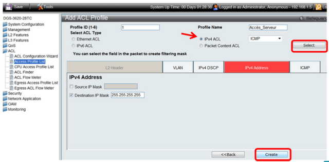 How to Create ACL Rules - DGS-3620-Series