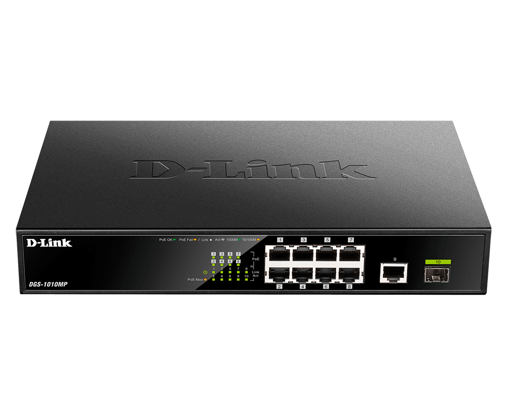 DGS-1010MP 10-Port Gigabit PoE Switch | D-Link
